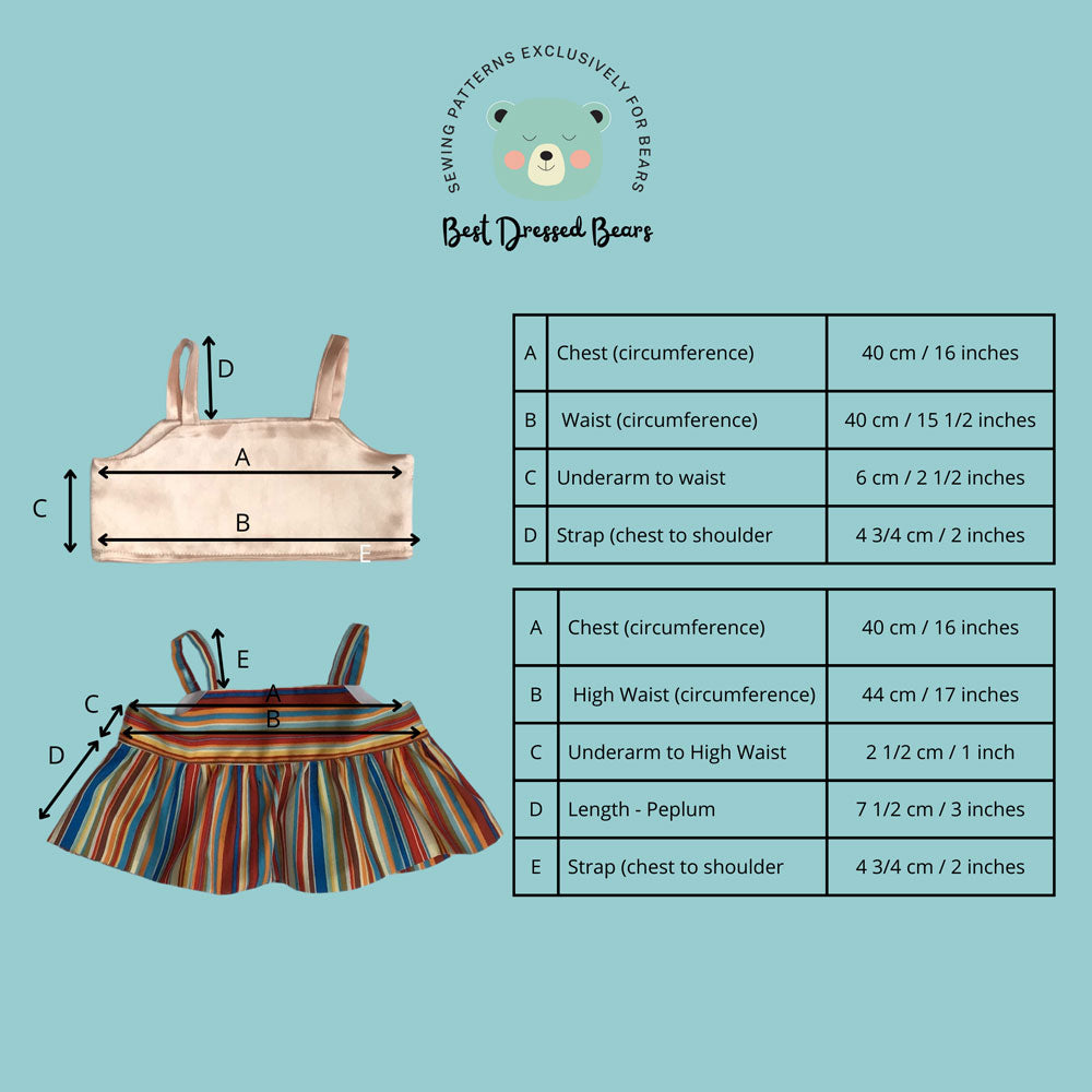 Teddy Bear Top Sewing Pattern (Teddy Bear Clothes Sewing Patterns ...