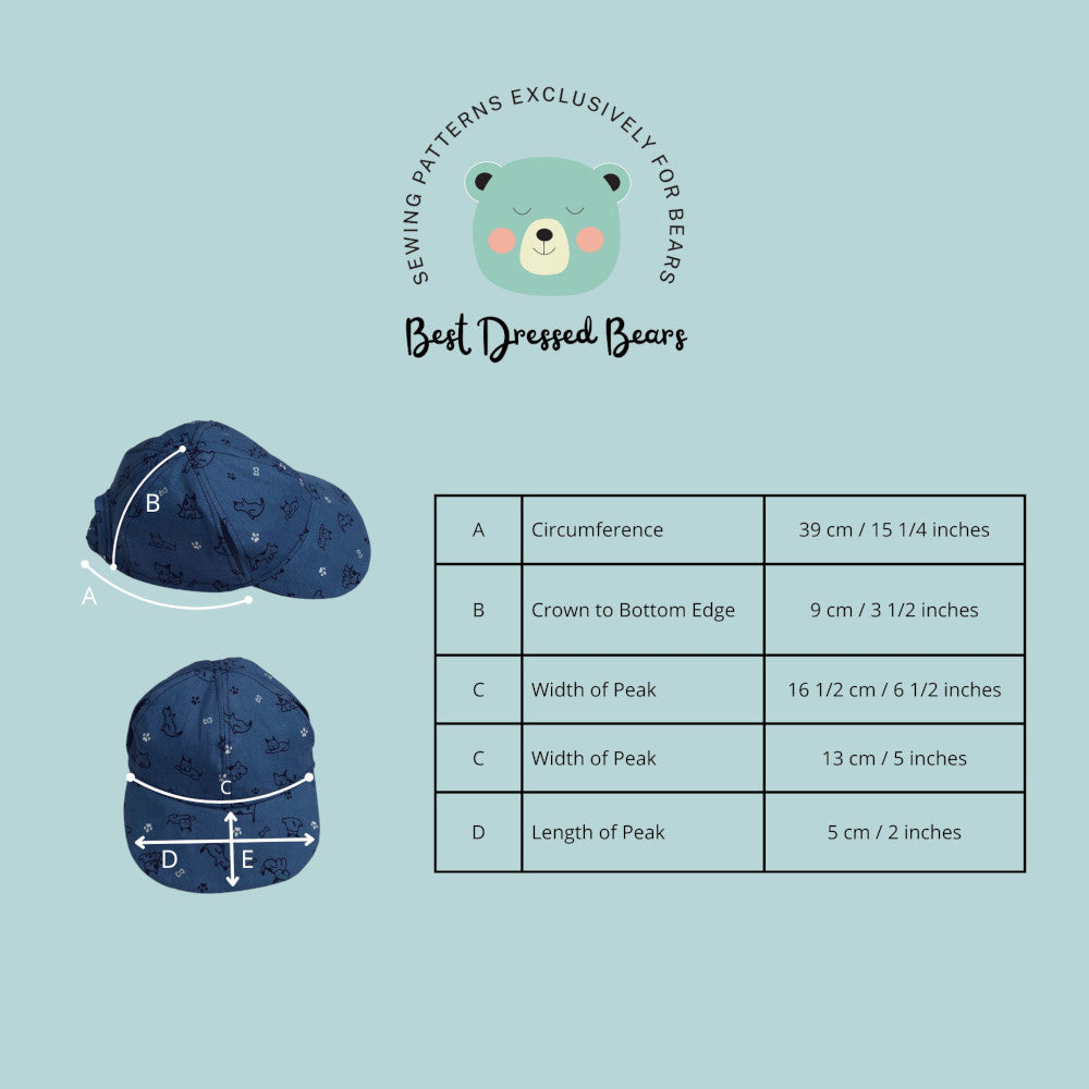Baseball Hat Sewing Pattern