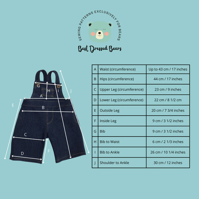 Teddy Bear Overalls / Dungarees Sewing Pattern. – Best Dressed Bears
